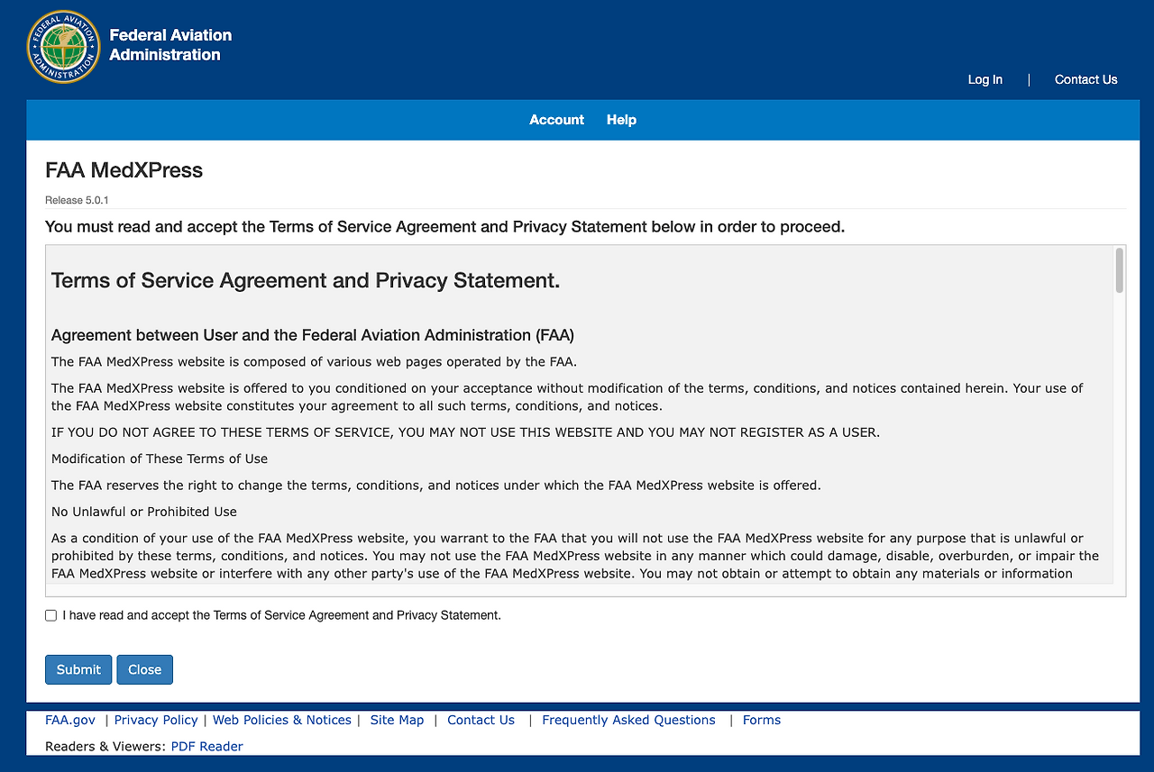 FAA Medical exam (appointment)