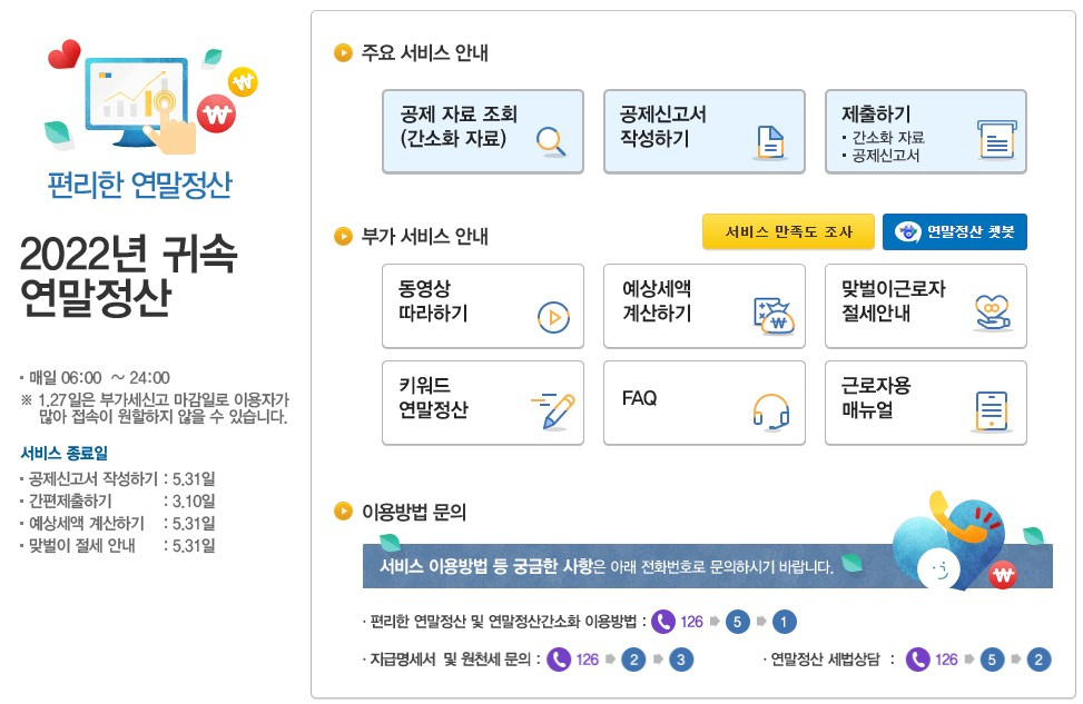 연말정산 간소화서비스 맞벌이 근로자 절세 안내