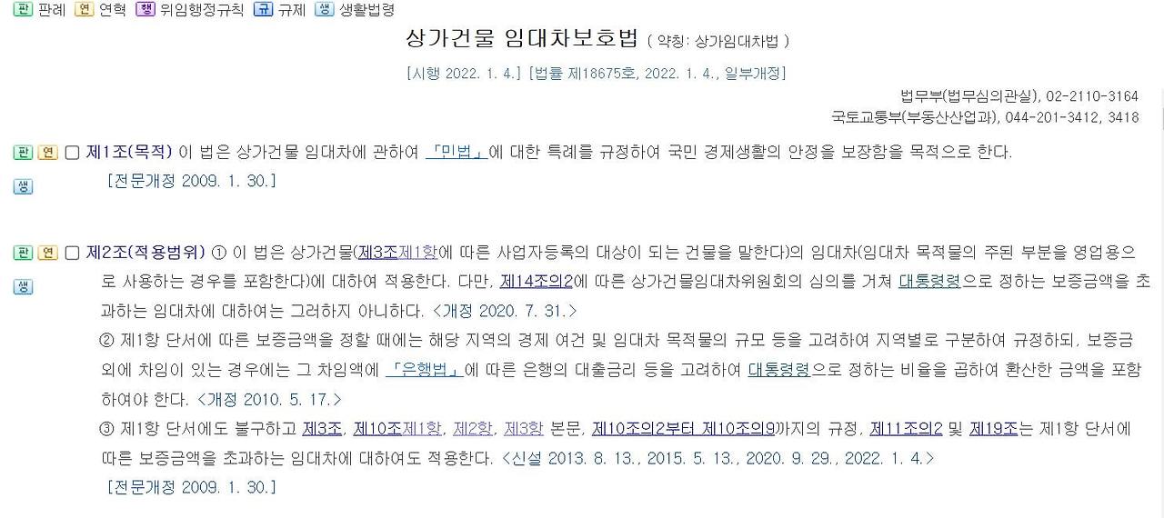 상가 임대차 보호법 계약 기간 알고싶다면