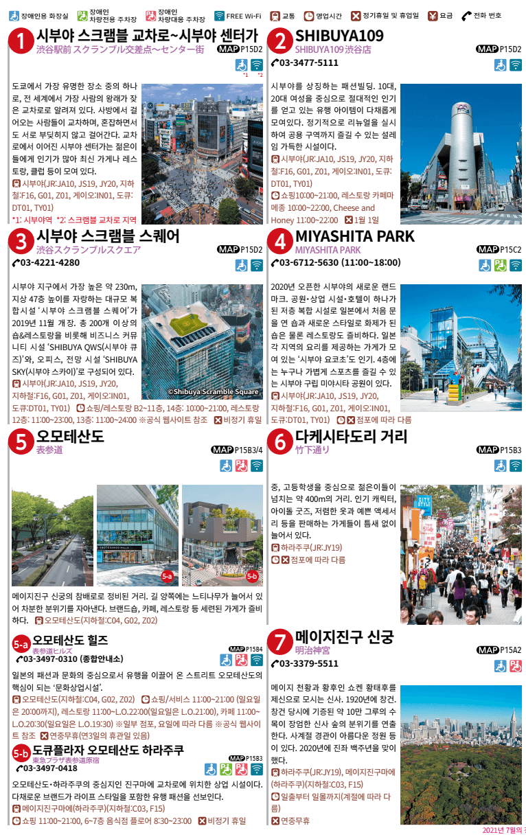도쿄 여행 일정짜기에 유용한 도쿄 관광명소 여행 지도 모음