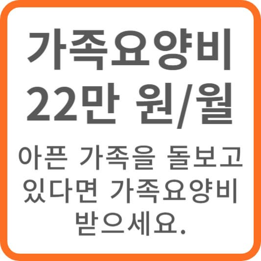 가족 돌보고 매달 가족요양비 22만 원 받으세요 가족요양급여 특별현금급여 오늘의 재테크