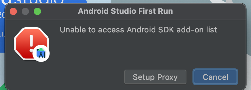 Unable to access Android SDK add-on list