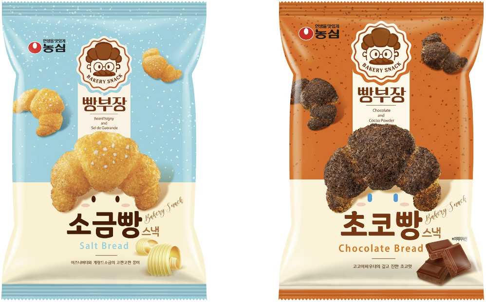 농심 베이커리 스낵 ‘빵부장 소금빵ㆍ초코빵 출시