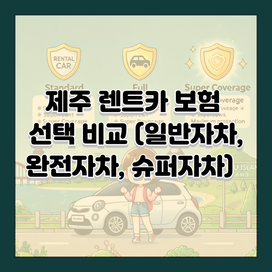 제주 렌트카 보험 선택 비교일반자차 완전자차 슈퍼자차