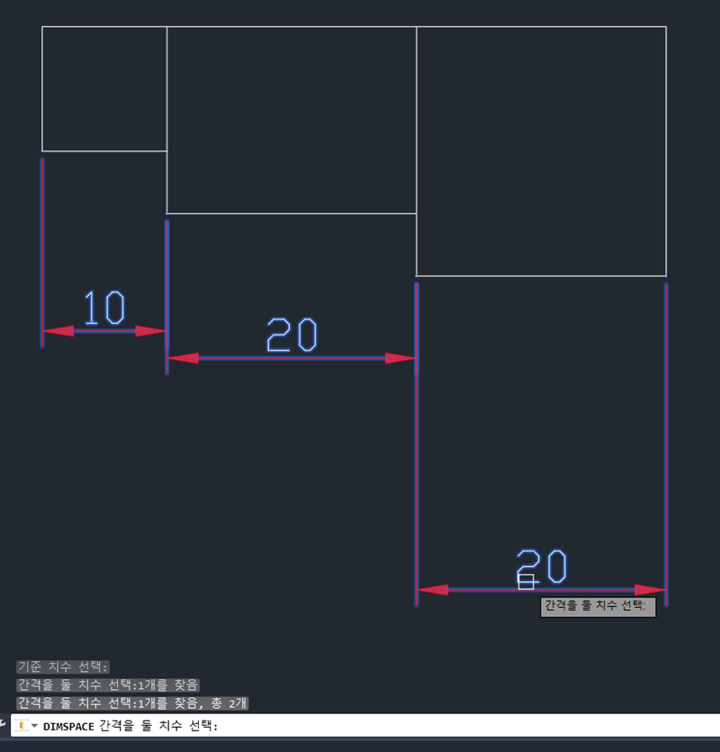 [ Auto Cad ] 오토캐드 치수 간격 맞추기(간격 정렬)_Dimspace :: 노하우
