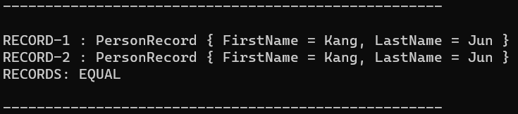 [C#] Record 란