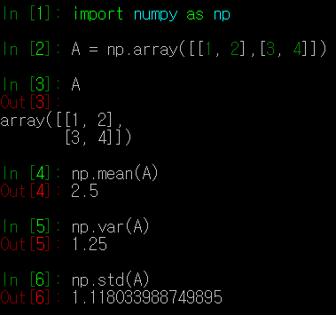[python] numpy 패키지 유용한 함수들 10개 정리 by bskyvision.com