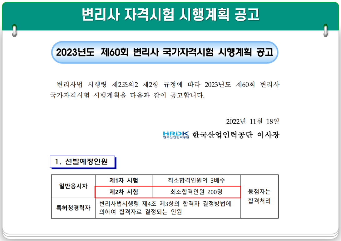 변리사 시험 정보 총정리 난이도 시험 과목 준비 기간 합격률 시험 일정