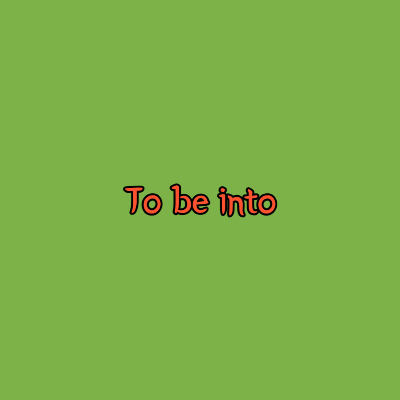 미국 캐나다 생활 영어: To be into