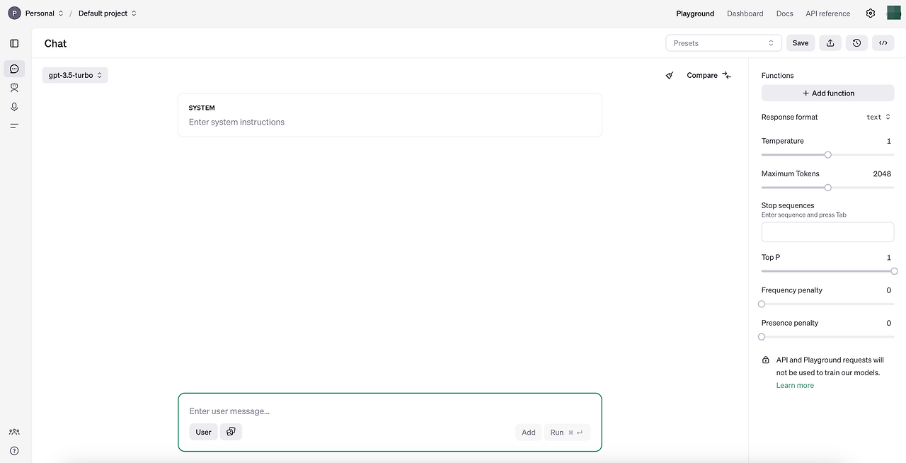 [LLM] OpenAI Playground 활용 가이드 | Chat, Assistant, TTS, Completions ...