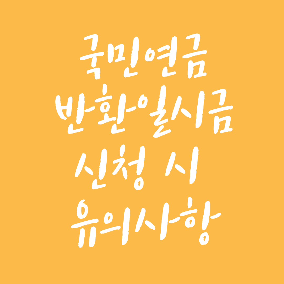 국민연금 반환일시금 신청 방법 총정리 수령 조건·청구서 작성법 포함