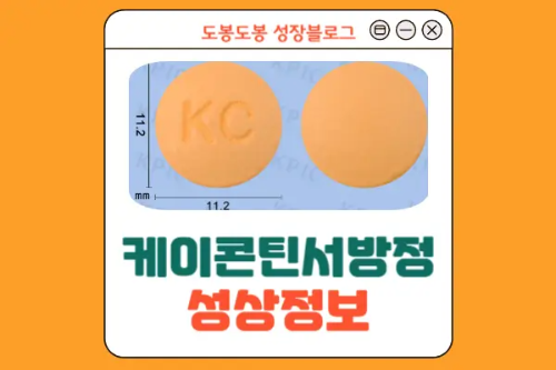 케이콘틴서방정 효능과 부작용 저칼륨혈증 예방 필수 약물