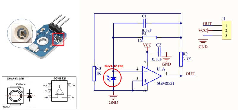 GUVA-S12SD Ultraviolet Light Sensor [Arduino Sensors for Everyone]