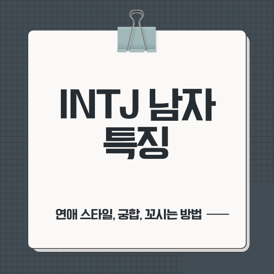 Intj 남자 특징 궁합 꼬시는 법