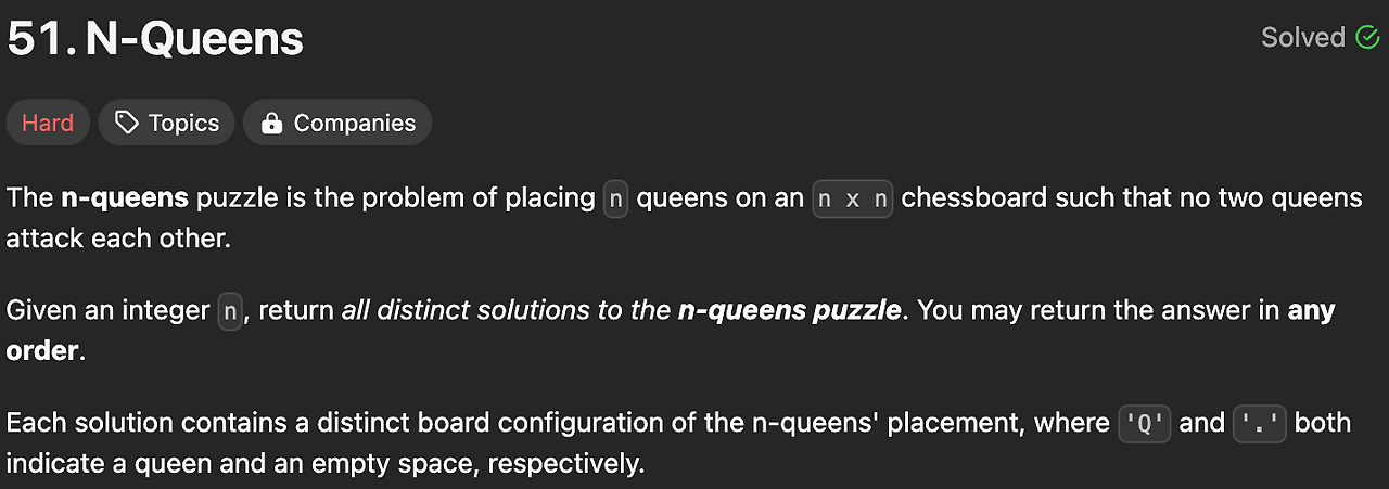 [리트코드] 51. N-Queens