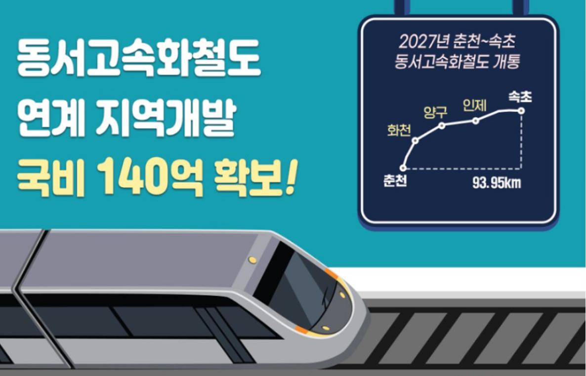 동서고속화철도 노선 춘천 속초 수혜지역 개통 진행상황 알아보자