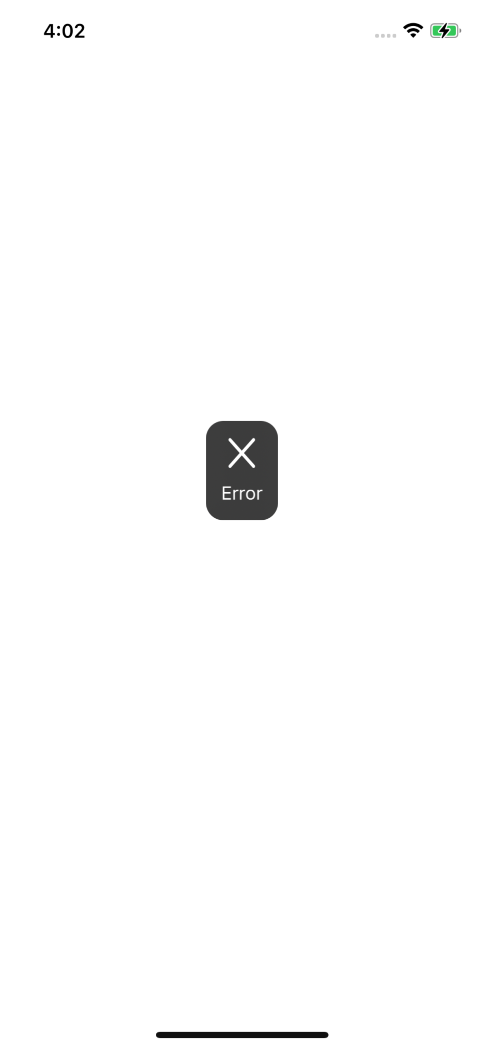 442. (ios/swift5) [SVProgressHUD] 로딩 프로그레스 showError 사용해 에러 발생 팝업창 표시 수행