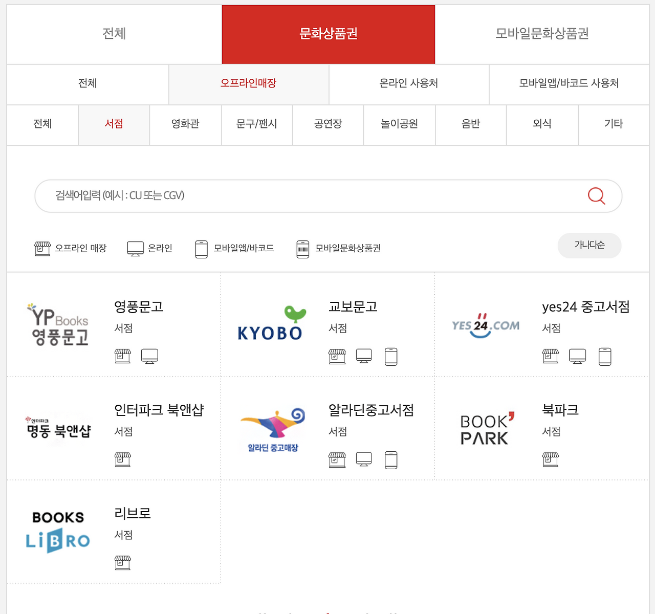 컬쳐랜드 문화상품권 사용처 온라인 오프라인 총정리