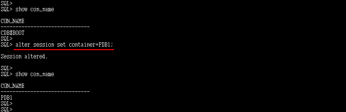 오라클 멀티테넌트 DB 접속 방법 (Connect Multi-Tenant by SQLPlus)