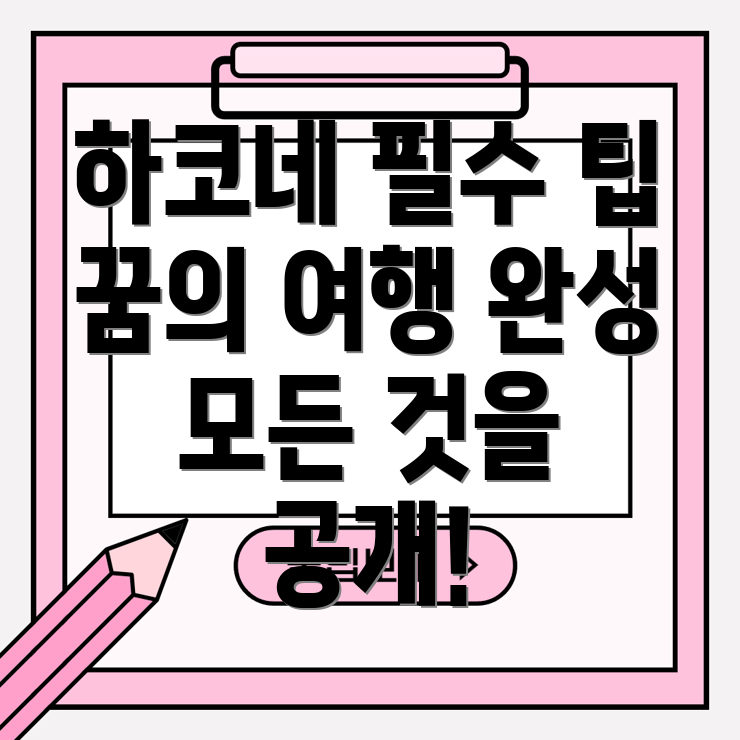 하코네 관광 꿀팁 10가지 완벽한 여행 가이드