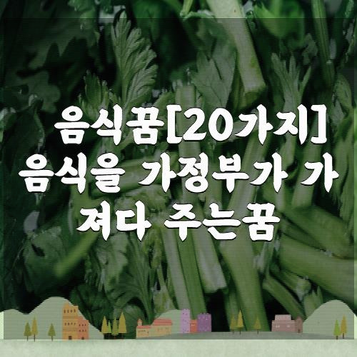 음식꿈 20가지 음식을 가정부가 가져다 주는꿈