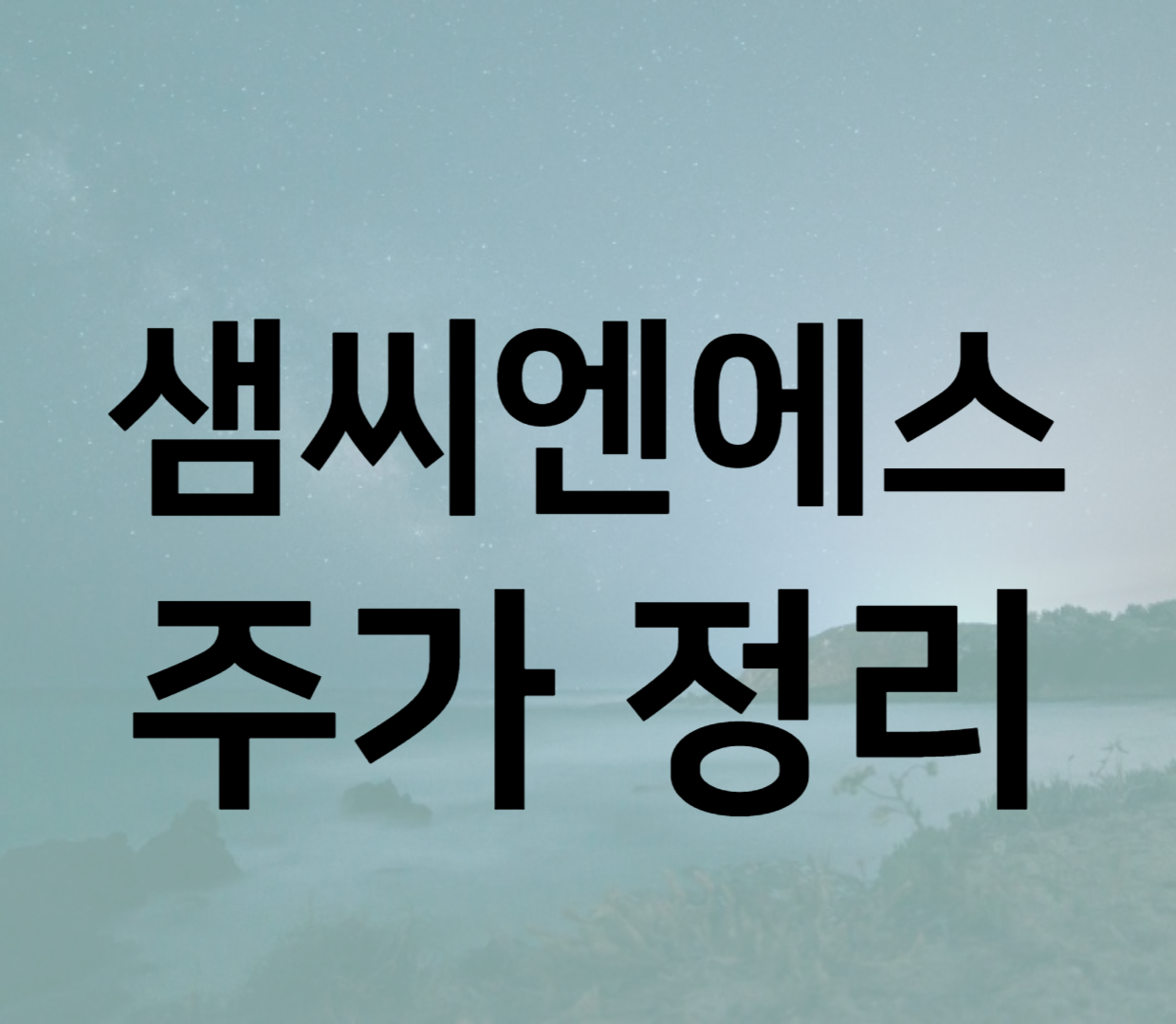 샘씨엔에스 주가 요약 및 정리