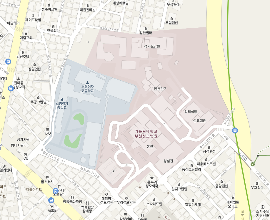 부천 성모병원 주차장 주차요금과 장례식장