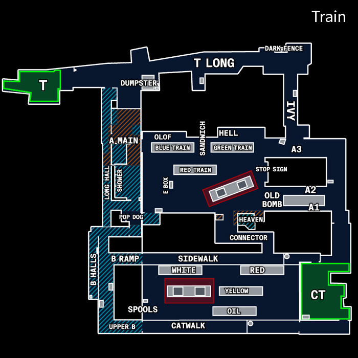 속상함의 블로그 - CS2 카스2 맵별 콜아웃 Map Callouts - 명칭 지명, 맵별 특징
