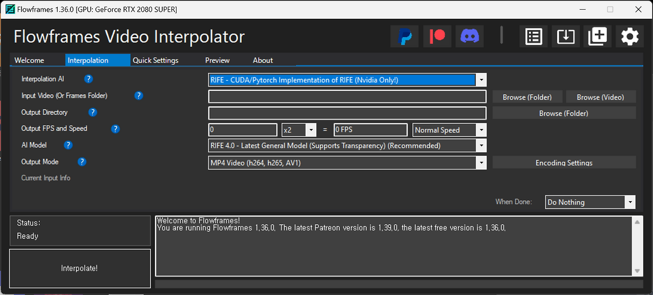 동영상 보간 작업 쉽게하기, Flowframes 설치 및 사용법