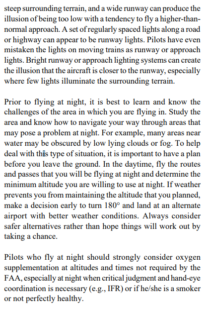 Visual Illusion, Night Landing Illusion