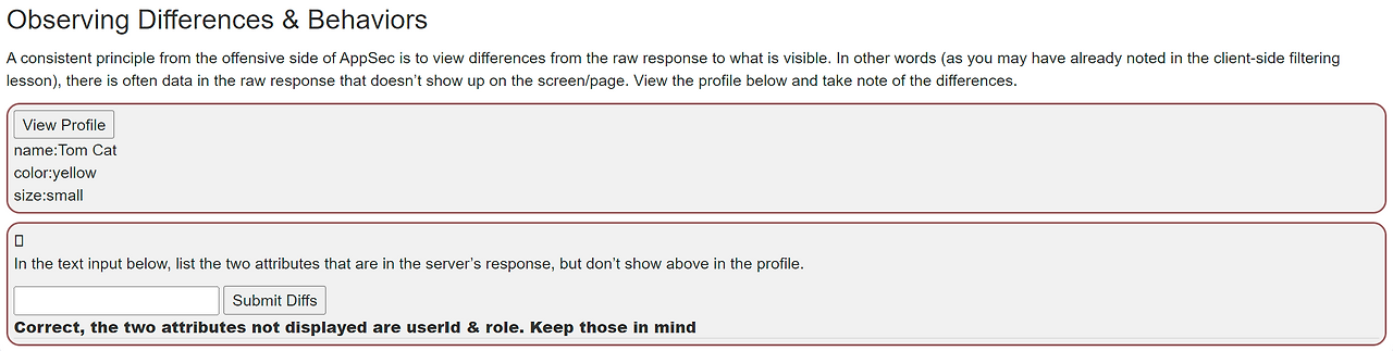 [WebGoat] Insecure Direct Object References - 1