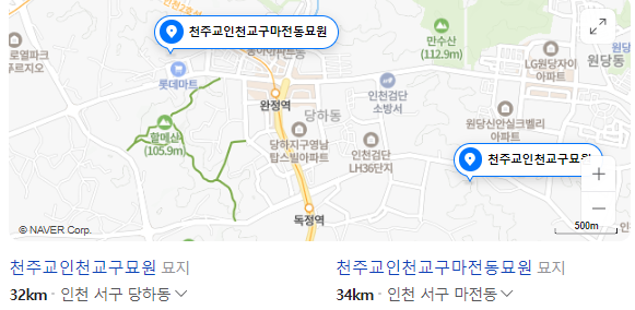 가톨릭 천주교 장례식 천주교 교구별 납골당 묘원추모공원