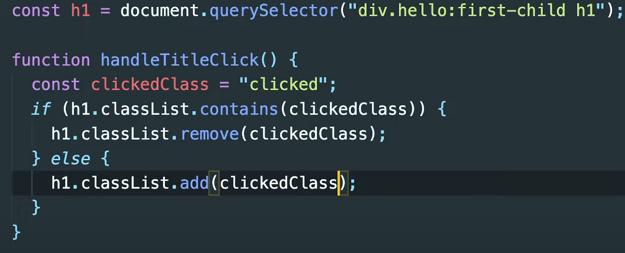 [HTML, JS]classList사용해서 특정 className에 접근하고 제거하거나 추가하기 :: iOS 정복기