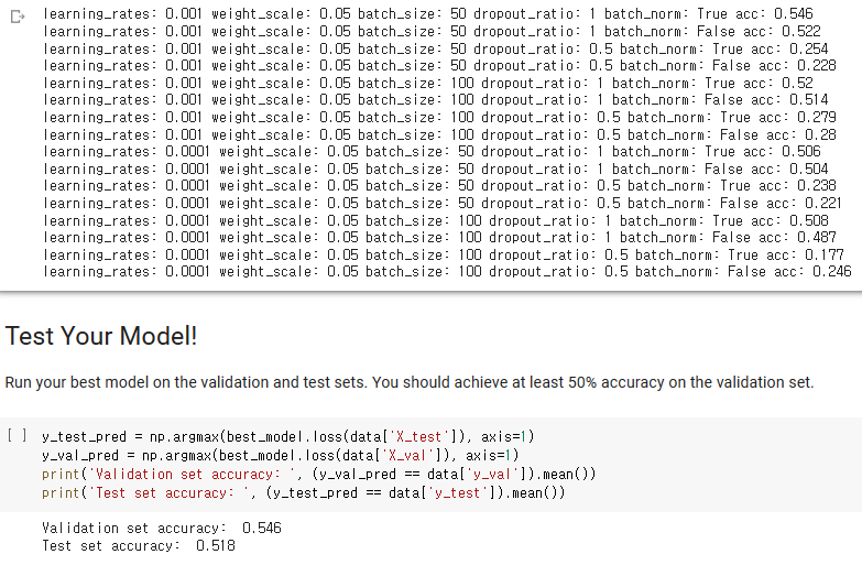 cs231n Assignment 2: Q1 (Fully Connected Network 구현)