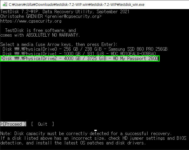HDD, 외장하드 복구 프로그램 무료! 가뭄의 단비! Testdisk recovery
