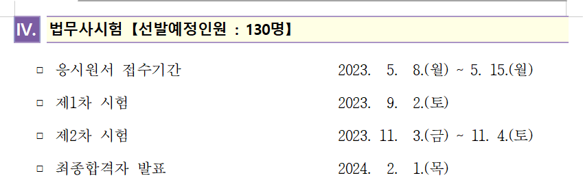 법무사 하는일 시험 일정 과목 합격자발표 기출문제