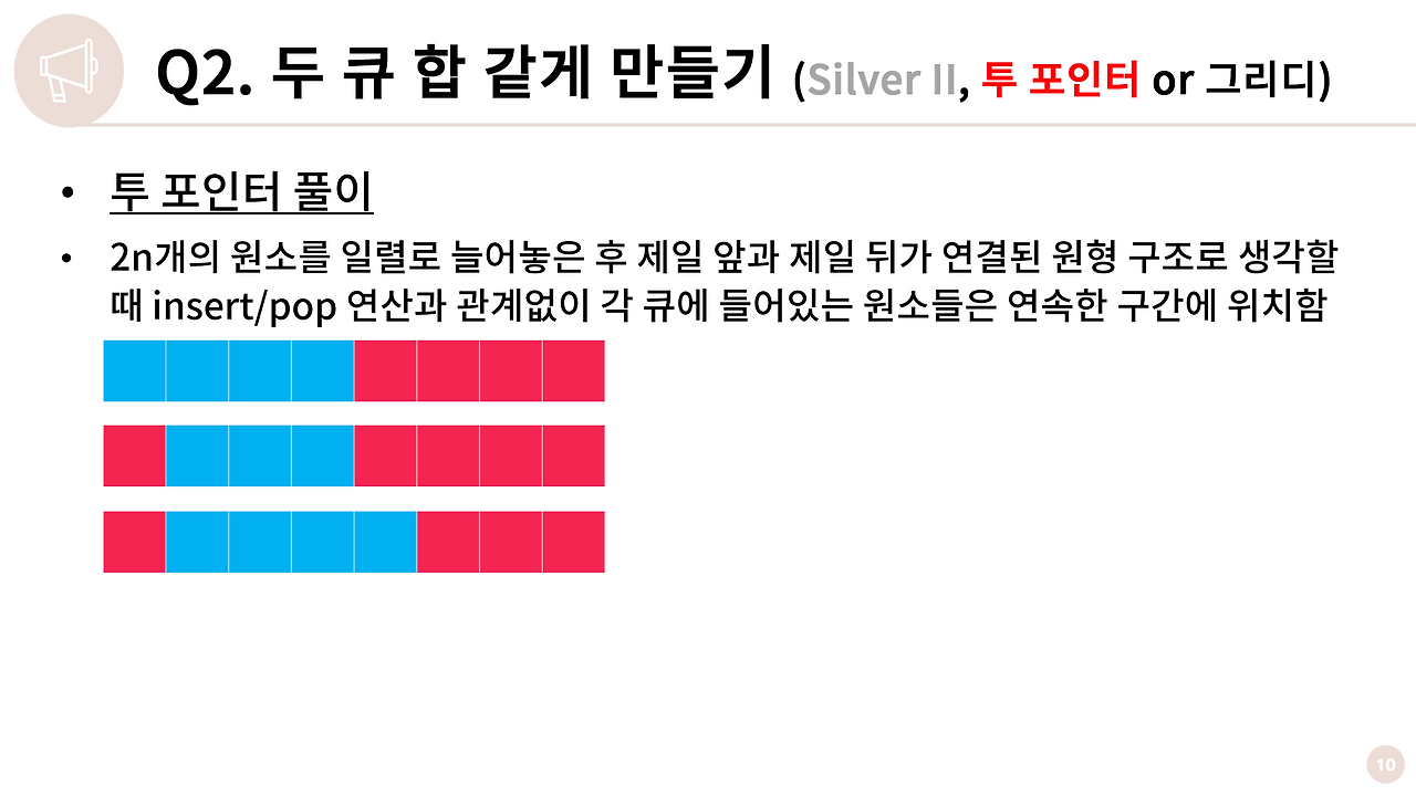 BaaaaaaaarkingDog | [2022 KAKAO TECH INTERNSHIP] Q2. 두 큐 합 같게 만들기 (C++, Python, Java)