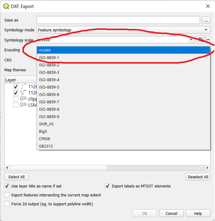 QGIS [프로젝트 DXF 내보내기]에서 CP949 사라짐 문제 해결 방법 :: OSGeo(Open Source GeoSpatial) 한국어 지부