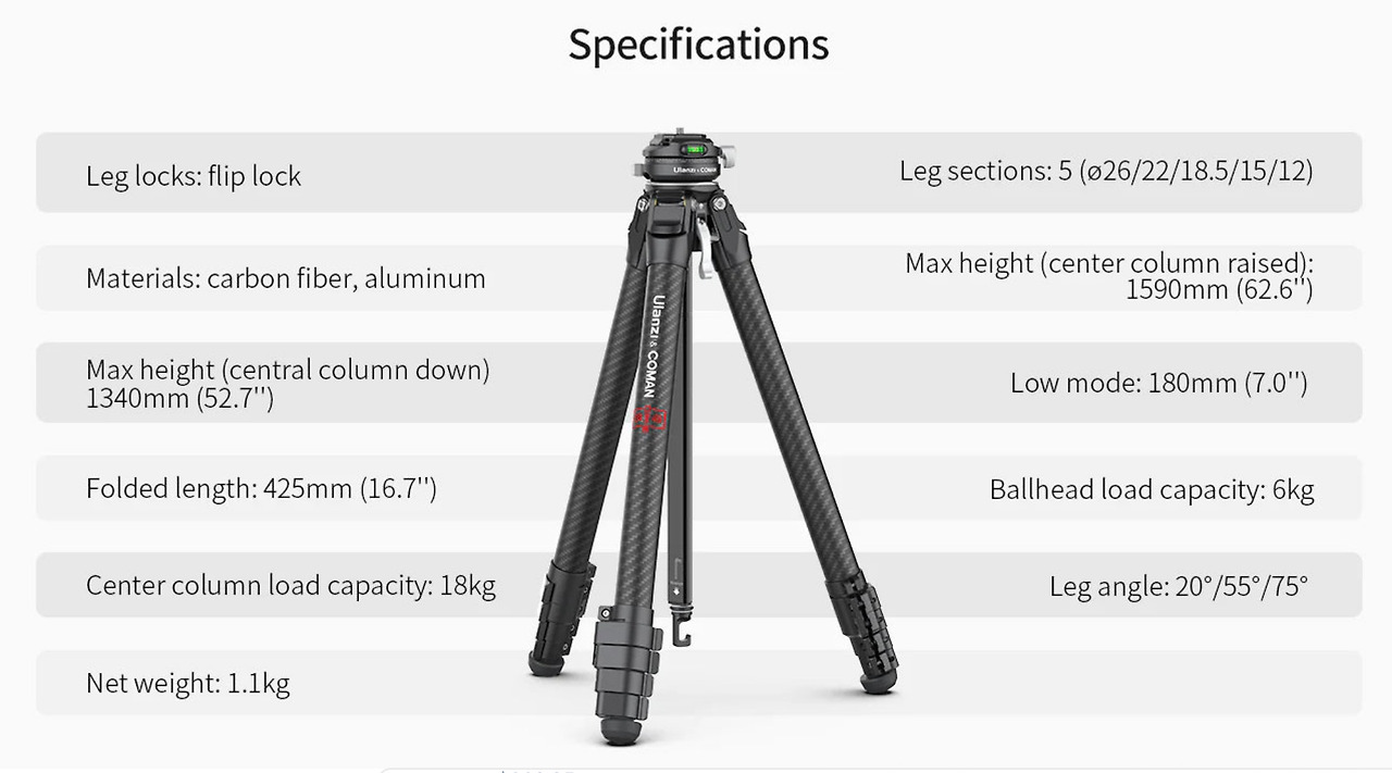 Coman Zero F38 카본 삼각대 (벤로 사이언버드와의 비교)