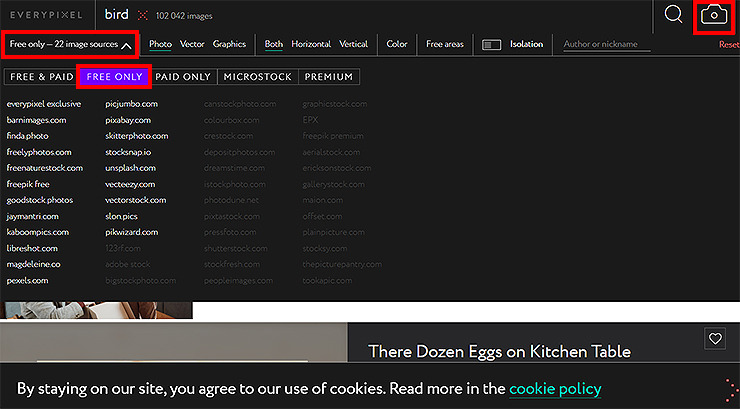 AI 무료 이미지 검색 사이트 이용 방법 (Everypixel)