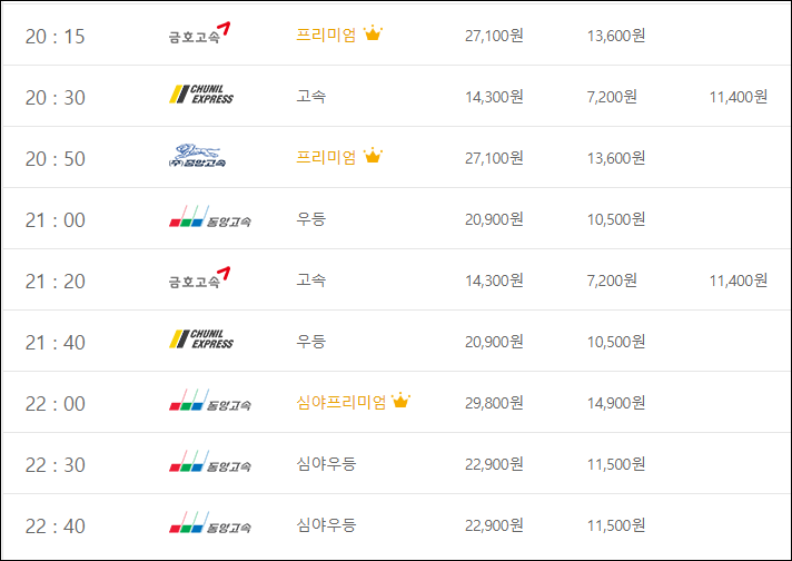 서울에서 전주가는 고속버스 시간표 요금 예매센트럴시티터미널