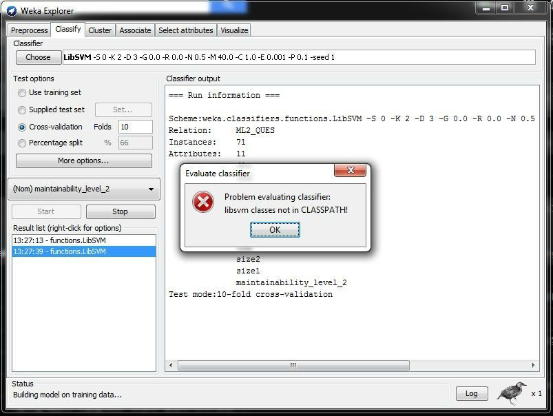 [WEKA] WEKA에서 외부 라이브러리 사용하기(feat. SVM모델) / libsvm classes not in CLASSPATH! 에러해결