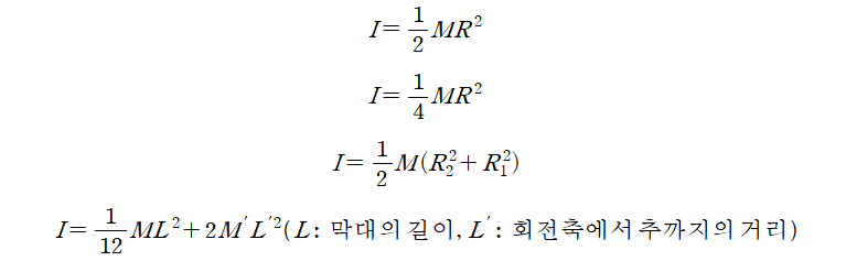 일반물리학실험 05 회전관성 Moment Of Inertia