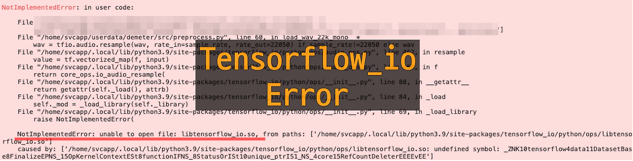 [텐서플로우 - TFIO] 텐서플로우 io 에러 (NotImplementedError)