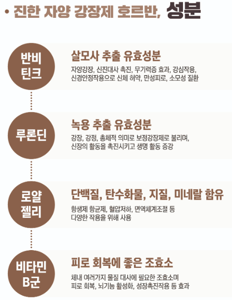 약사포스팅 진한 자양강장제 호르반 내복액