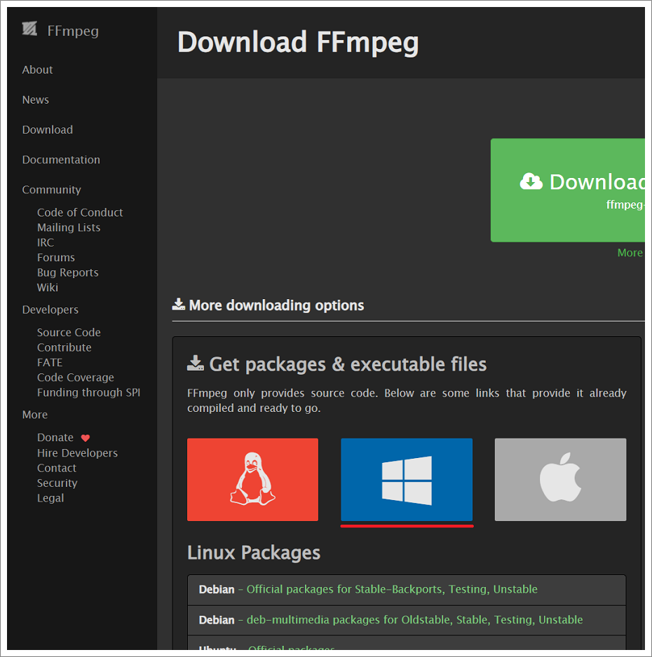 FFMPEG 다운로드 방법. (무료, 무설치, 포터블, 종류 선택)