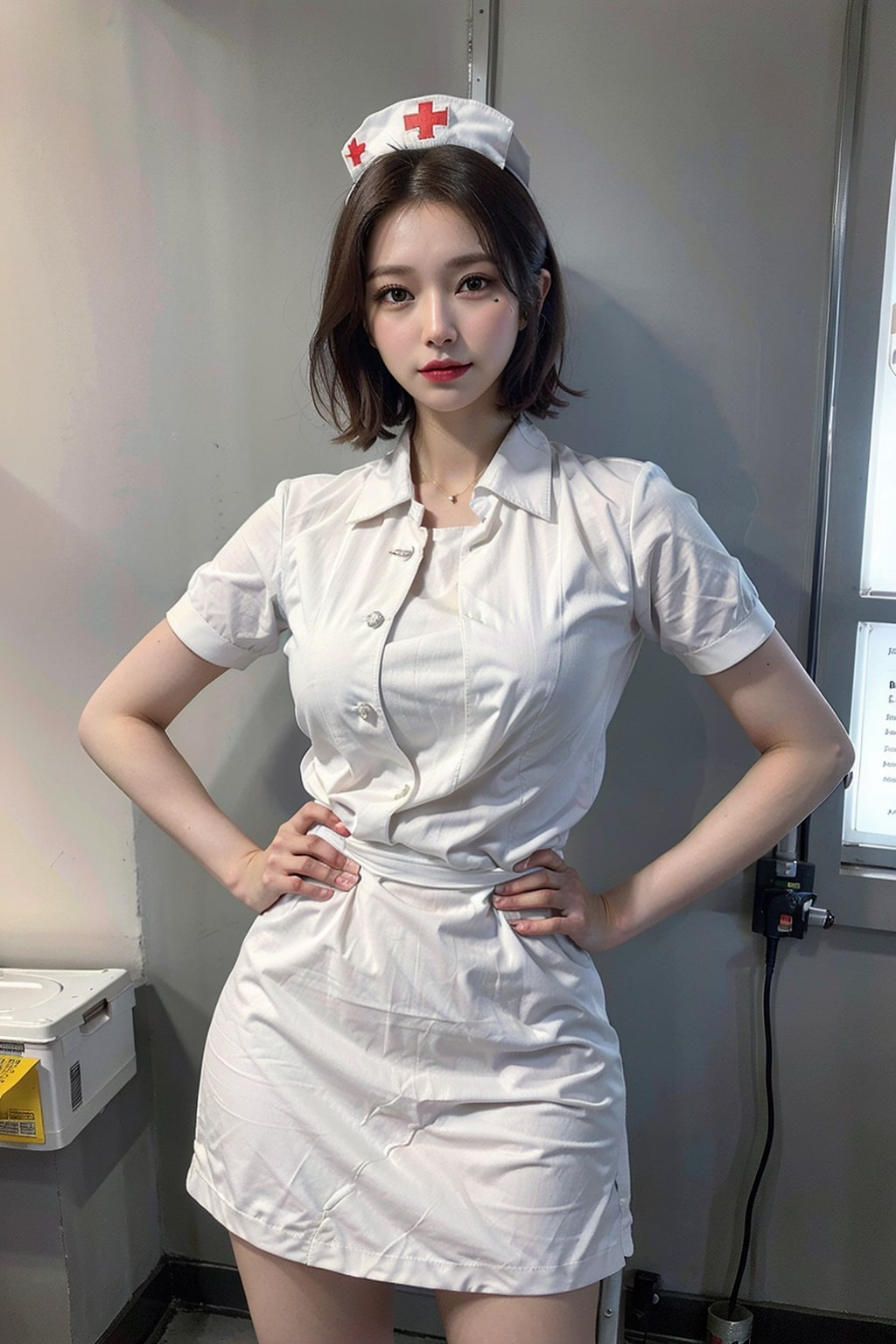 Ai로 옛날 간호사 코스프레한 그리기 만들기