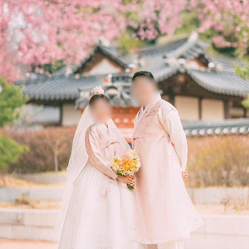 경원재 야외결혼식 본식스냅 송도 센트럴파크 한옥웨딩 한복드레스 봄 웨딩 피치톤 파스텔톤 스냅 빛새김사진관