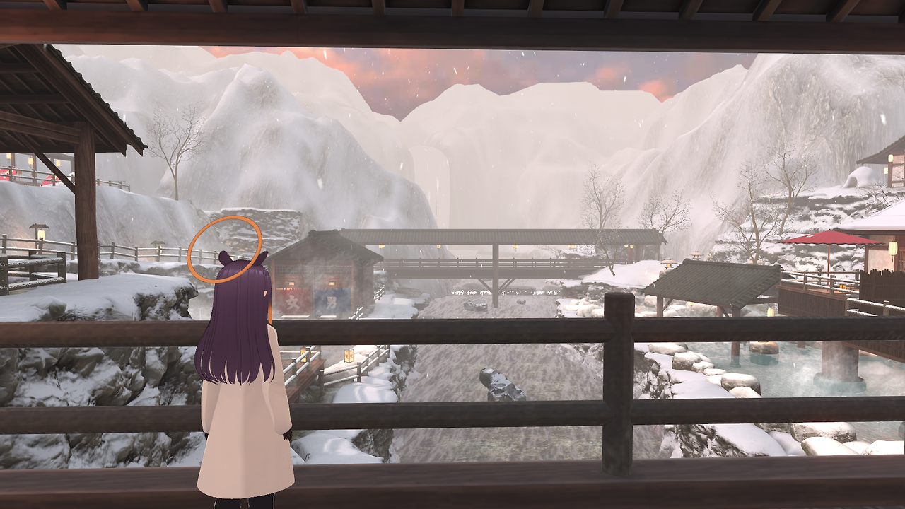 VRChat 월드 추천 204. 遠郷の冬めく処 -Nostalgic Winter Riverside-