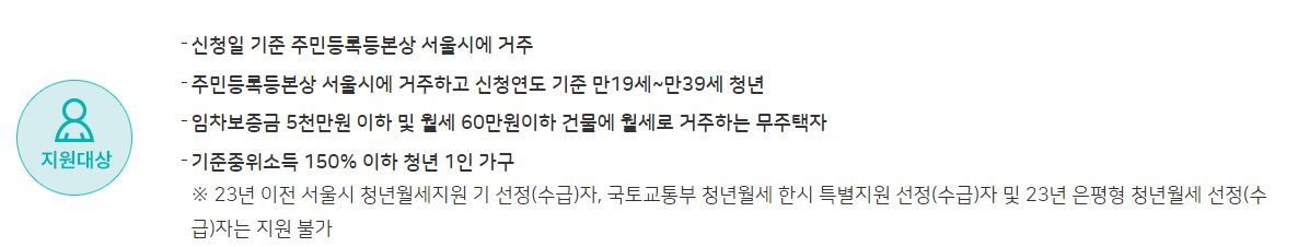 월 20만원 청년월세 지원대상 소득기준은 청년을 위한 주거안정 지원 사업
